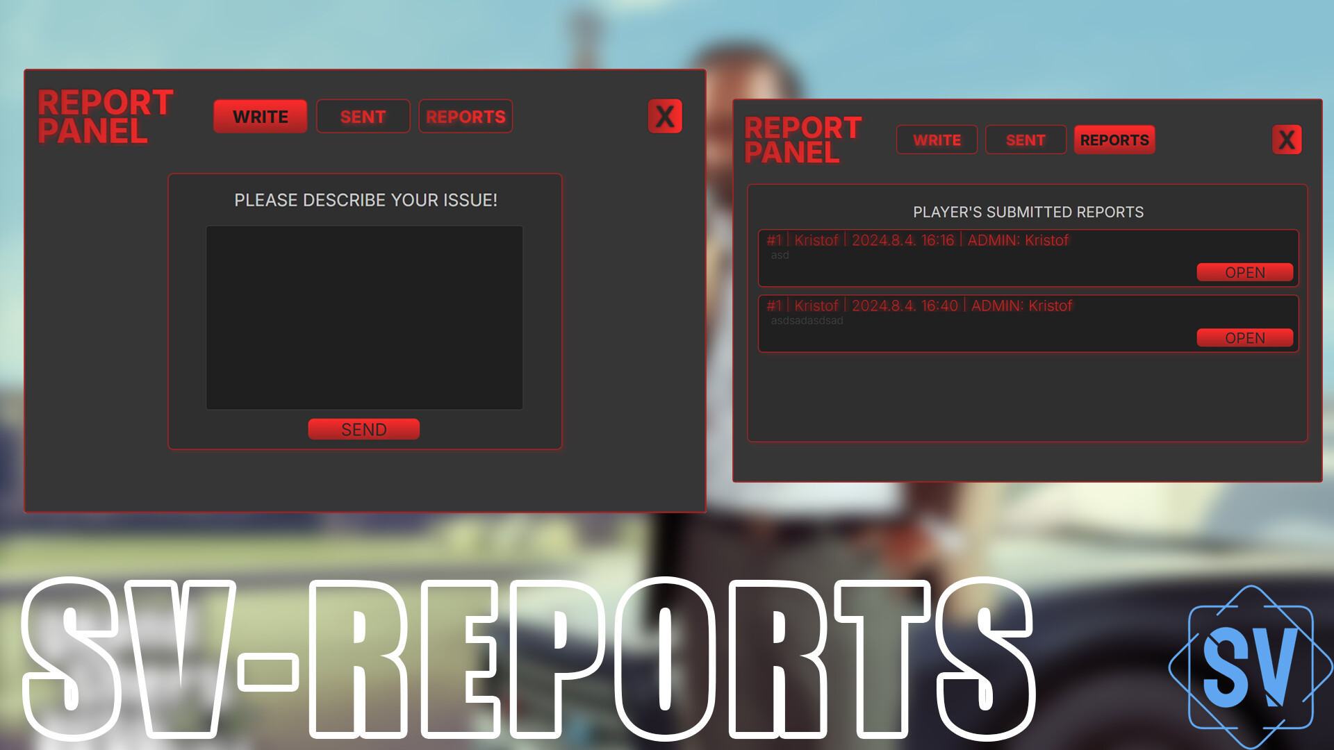 [ESX] SV-REPORTS - FiveM Releases - Cfx.re Community