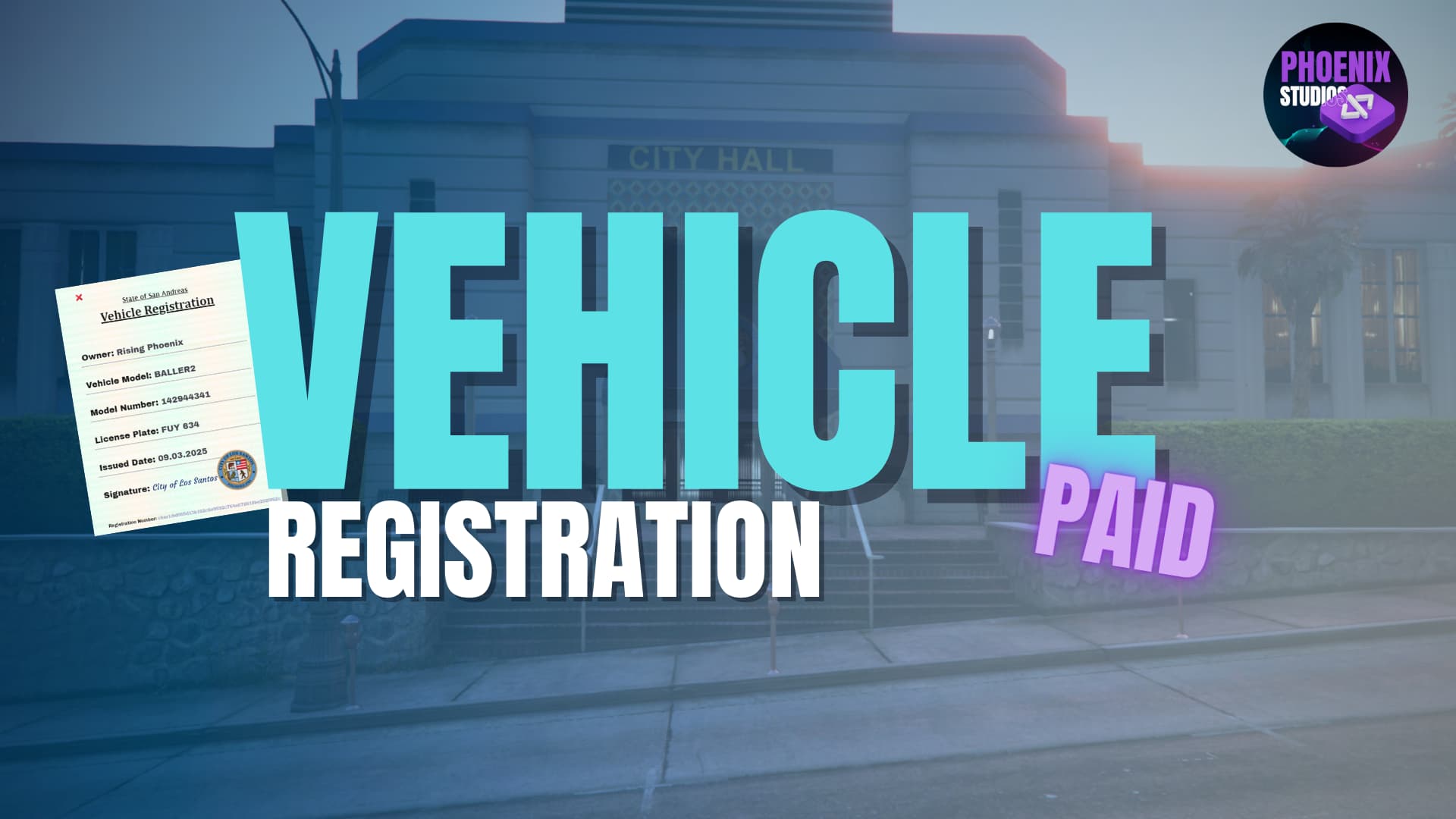 [PAID][ESX] Vehicle Registration - FiveM Releases - Cfx.re Community