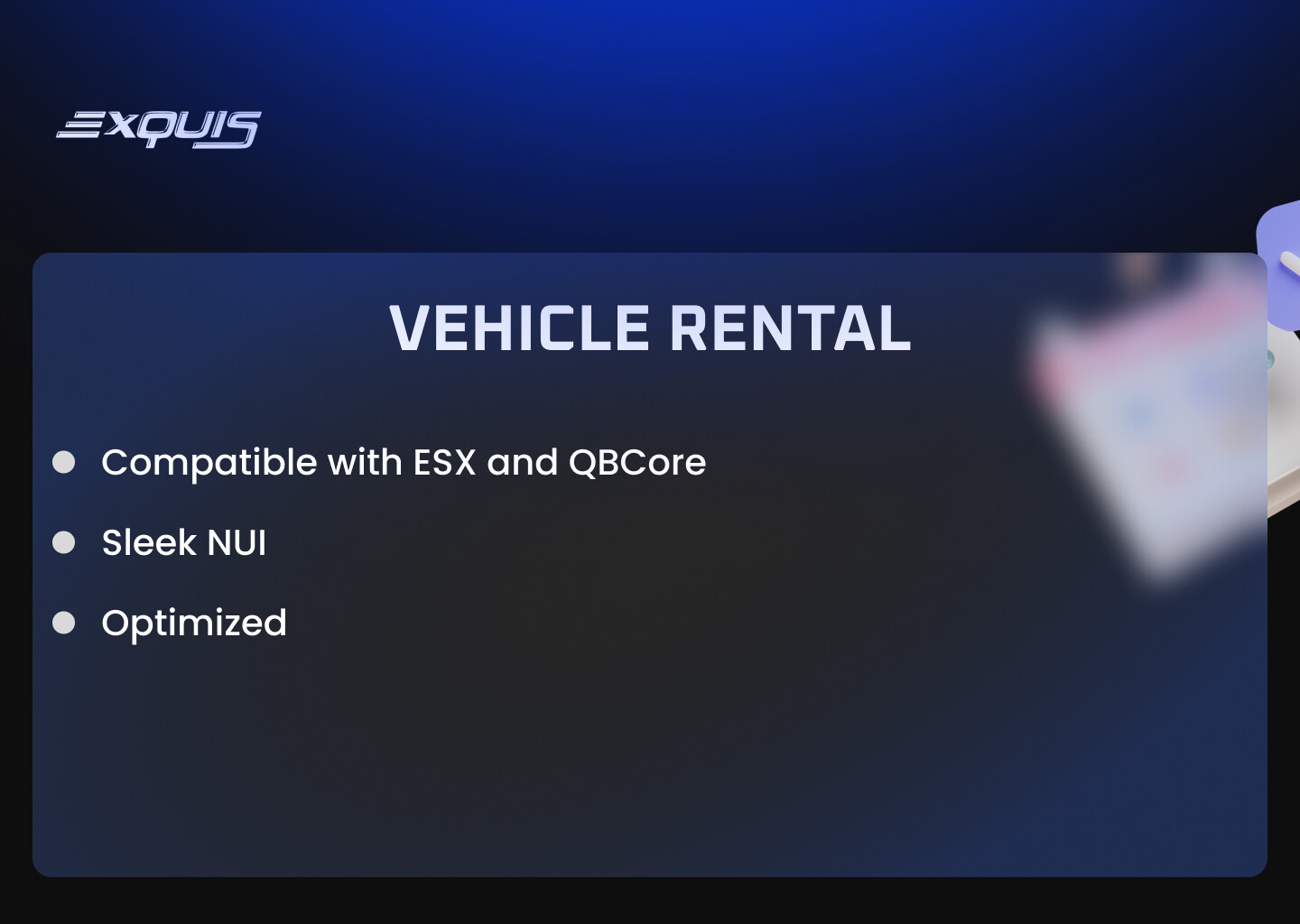 [QB/ESX] A sleek car rental system with UI - FiveM Releases - Cfx.re ...