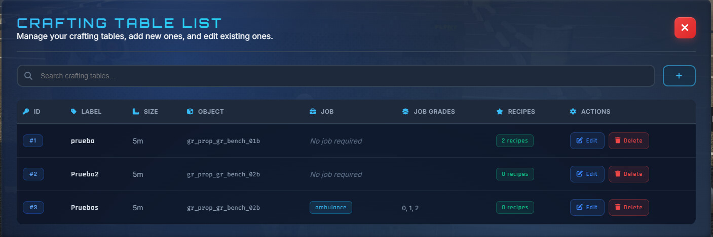 [QBCore / ESX] Crafting Creator - FiveM Script (PAID) - FiveM Releases ...