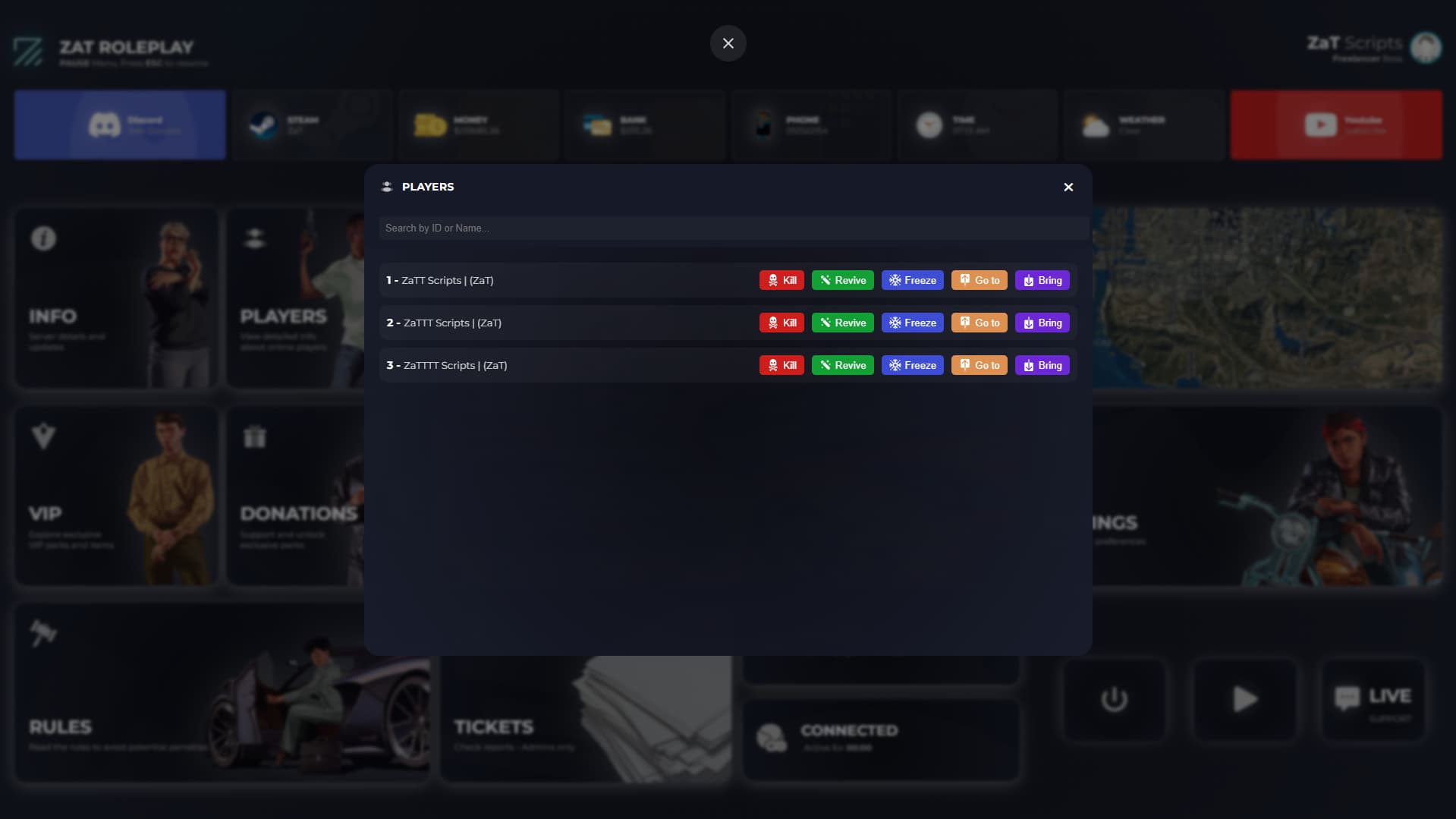 [ZaT-SCRIPTS][QBCore/ESX] PAUSE MENU - FiveM Releases - Cfx.re Community