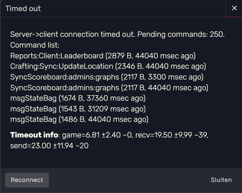 Keep getting timed-out - FiveM Client Support - Cfx.re Community