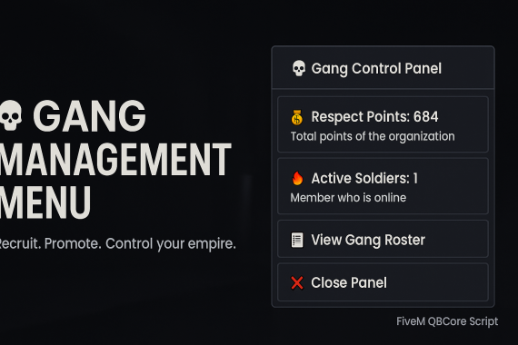 [NEW] [QBCore] Gang Boss Menu [OFFER 5 EURO] - FiveM Releases - Cfx.re ...