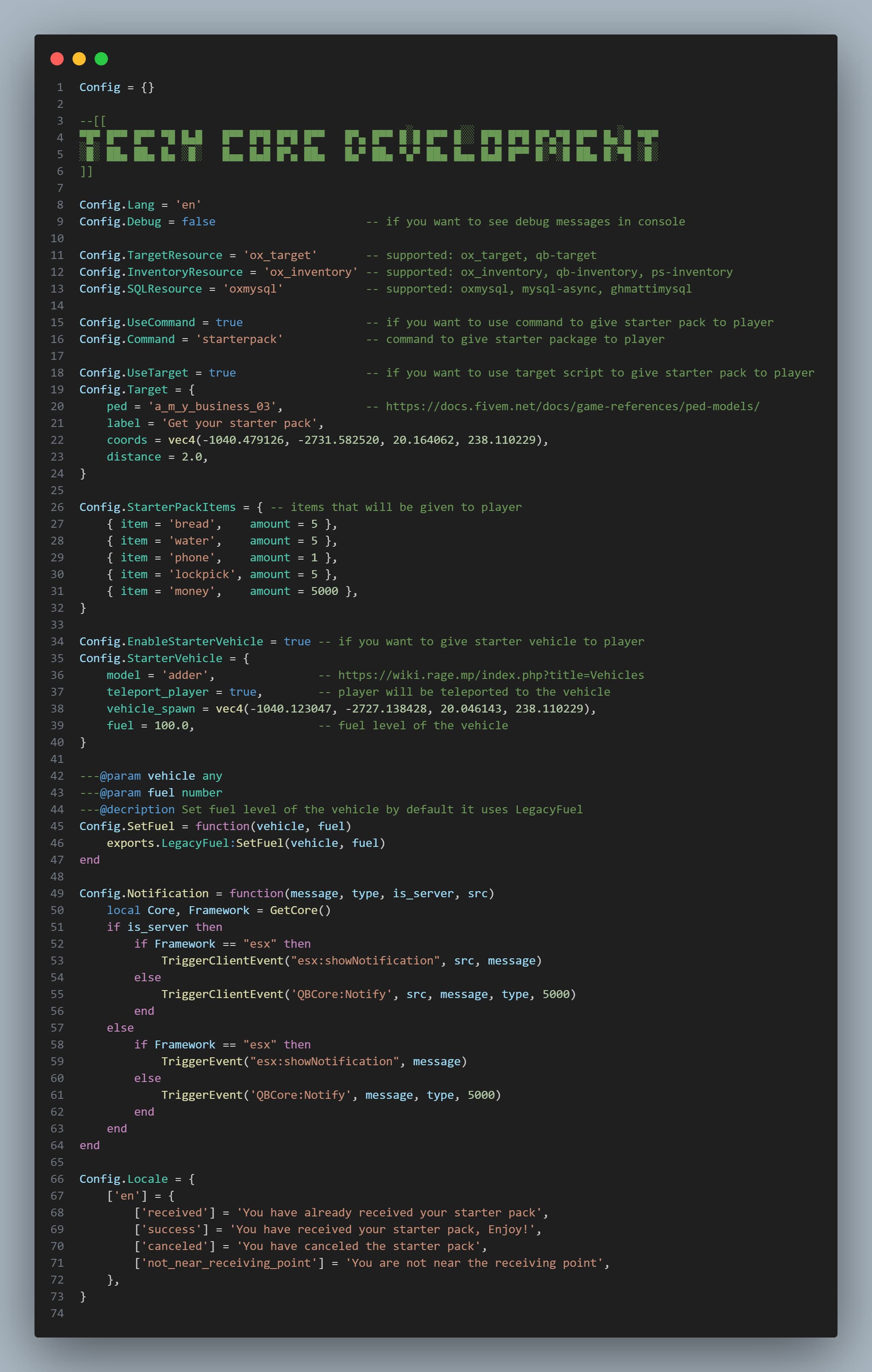 [FREE] [RELEASE] Advanced Starter Pack System - Releases - Cfx.re Community