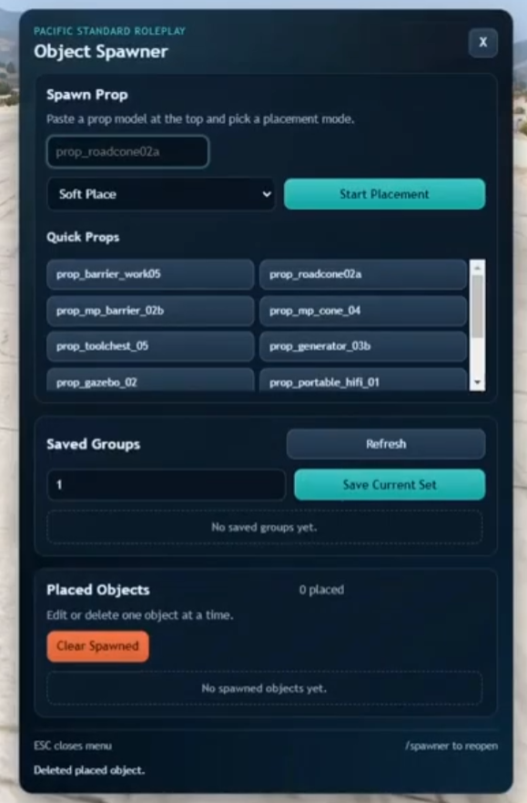 Advanced Object Spawner - FiveM Releases - Cfx.re Community