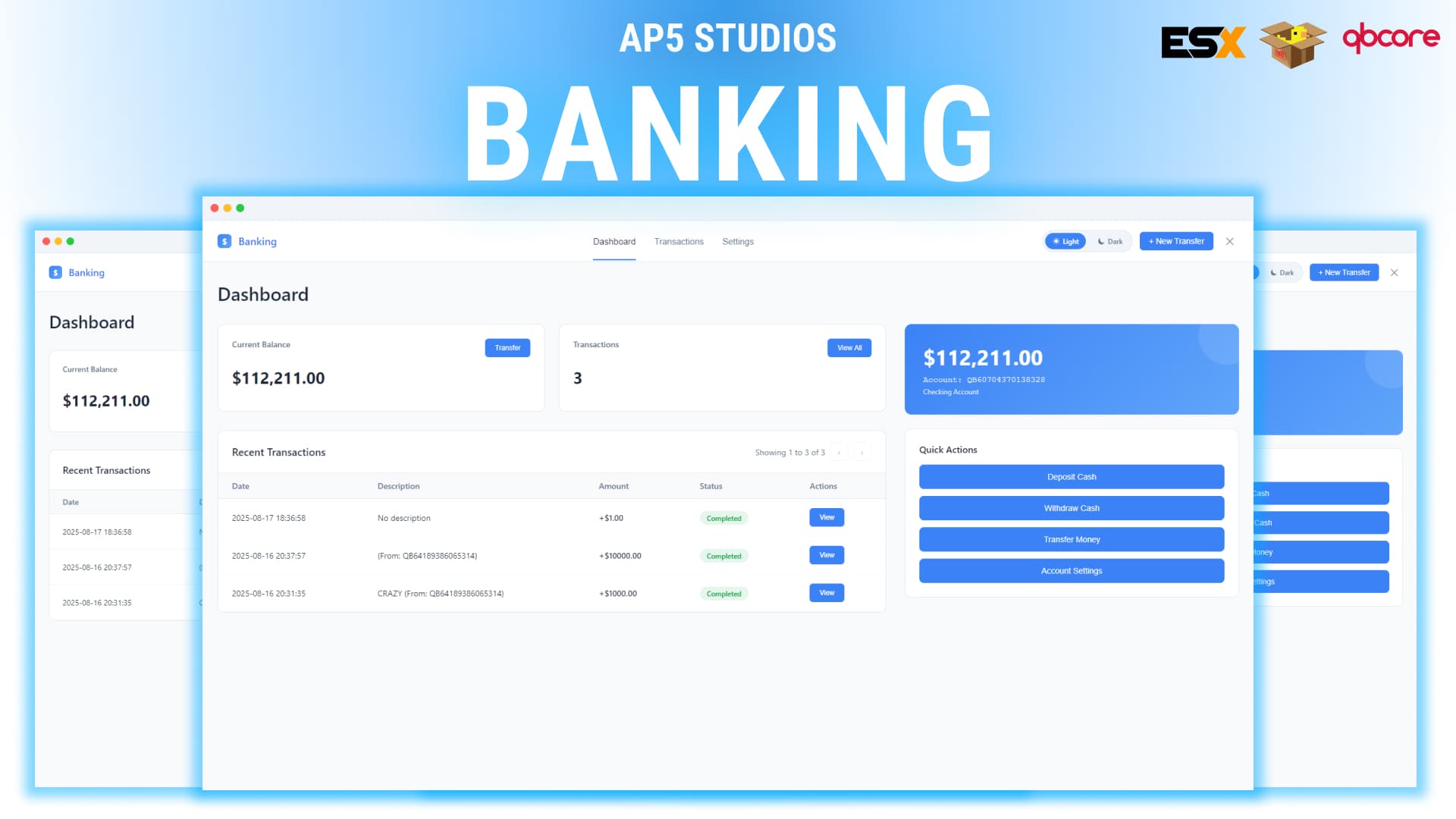 [PAID] AP5-SimpleBanking | Simple Banking System | [QBCore / ESX / QBOX] - FiveM Releases - Cfx ...