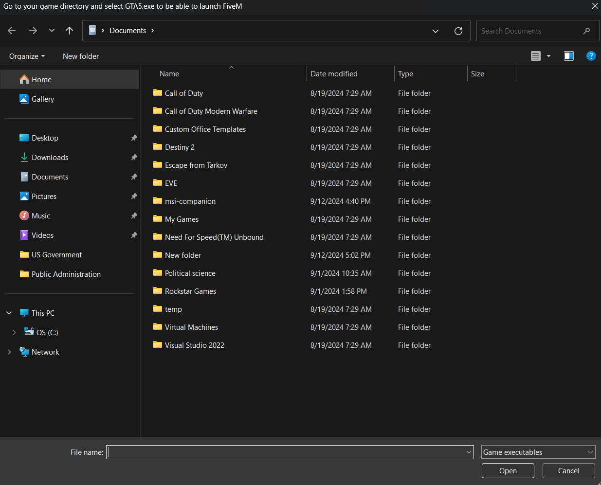 Can not find the citizenfx.ini - FiveM Client Support - Cfx.re Community