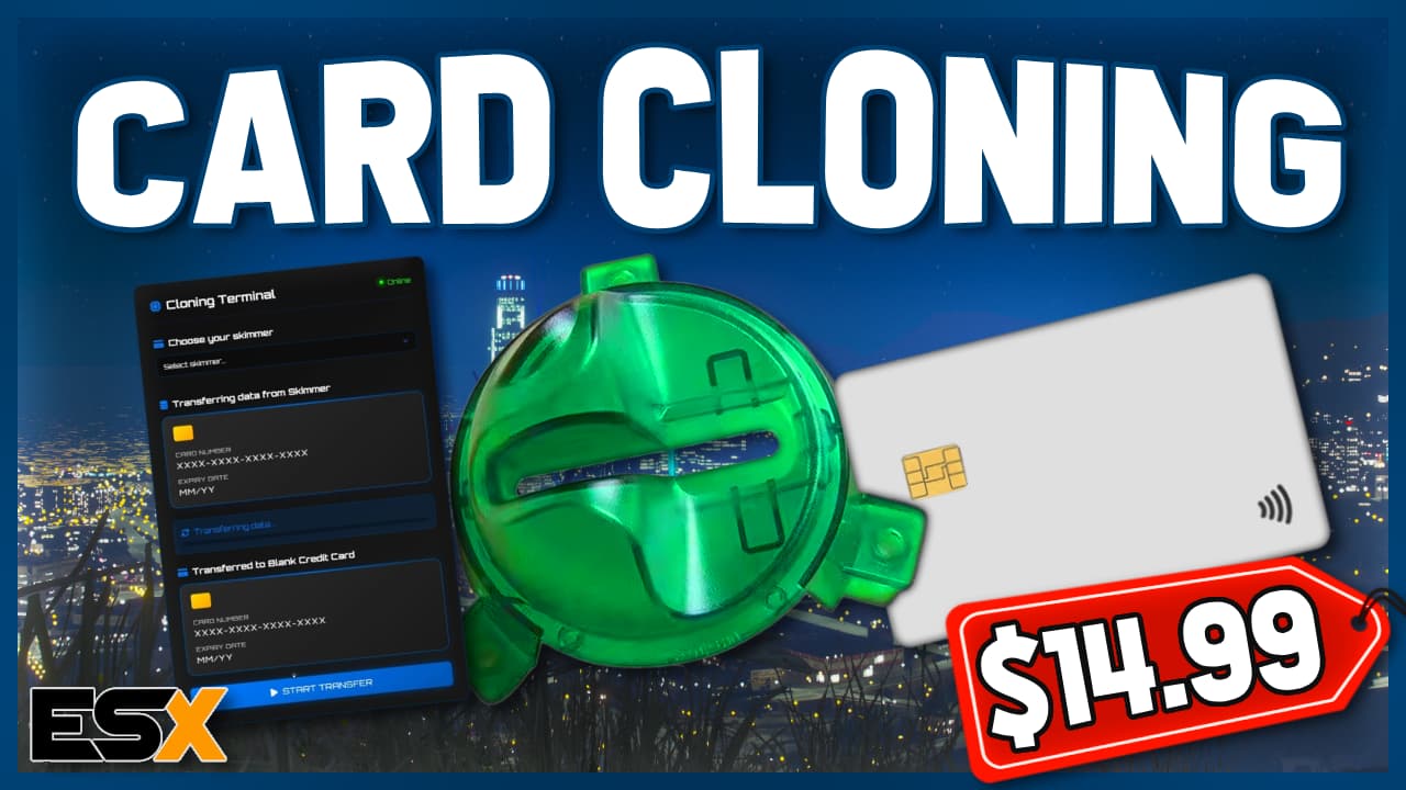 Credit Card Cloning (ATM Skimmers) [ESX] - FiveM Releases - Cfx.re ...