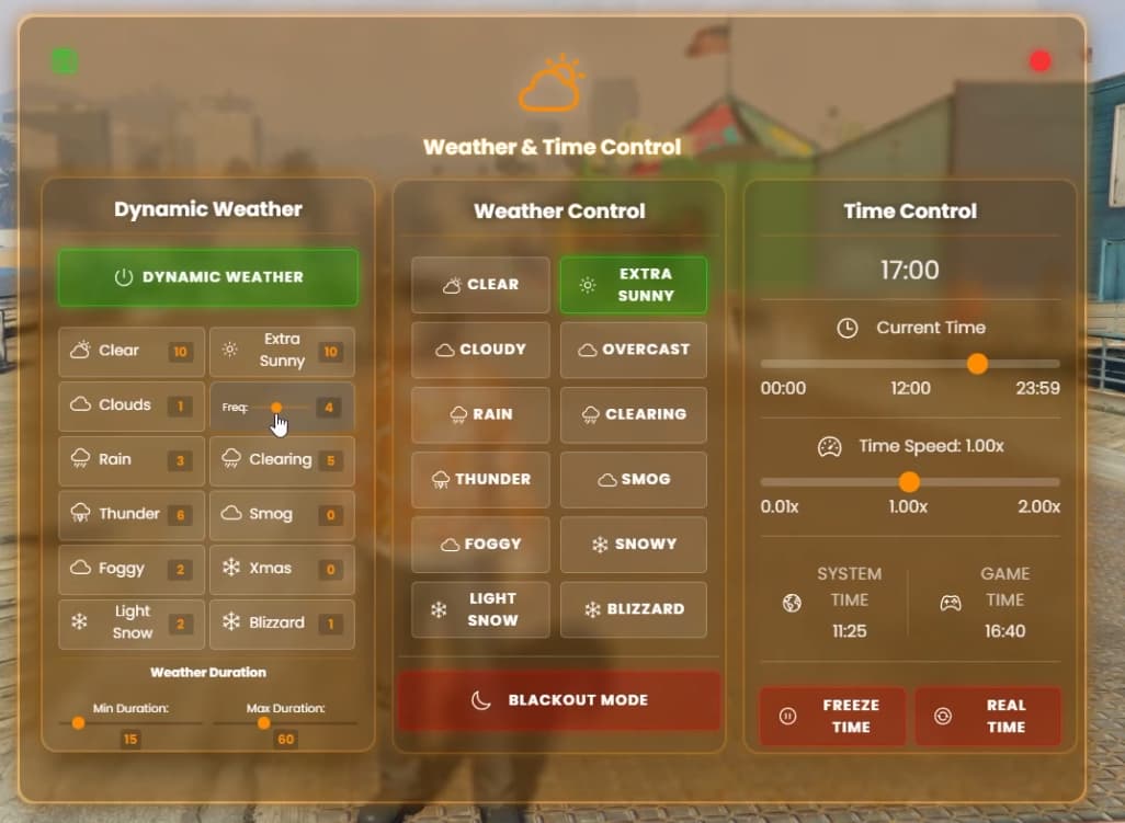 [ESX, QBCORE] X Weather&Time System - Dynamic Environment Control ...
