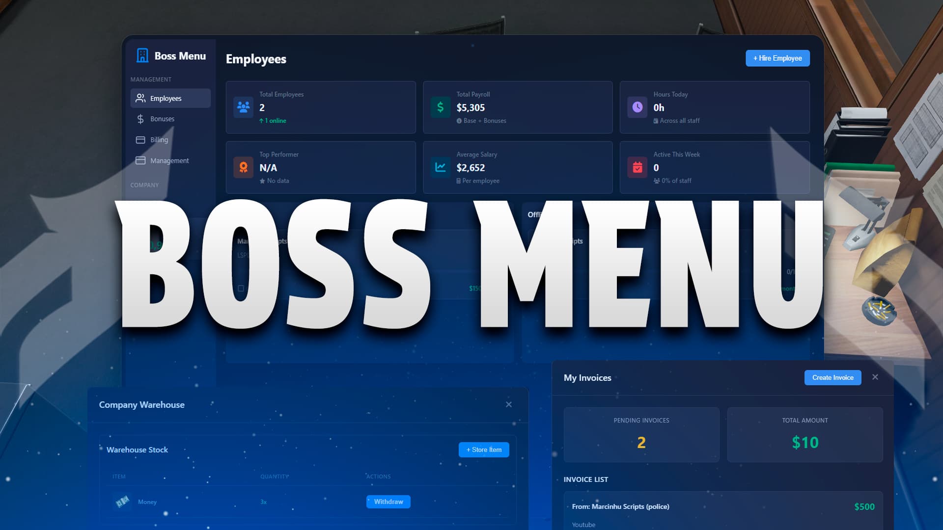 Advanced Boss Menu - Complete Business Management System + LBPhone APP ...