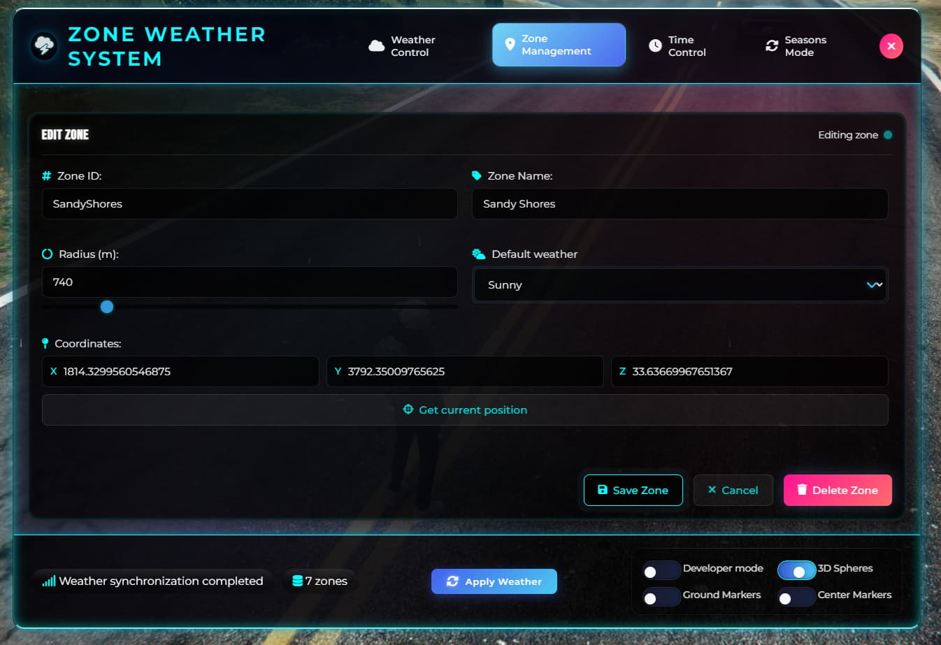 Zone Weather System v2.0 [ESX/QB/QBOX] Now with Time Control AND Season ...