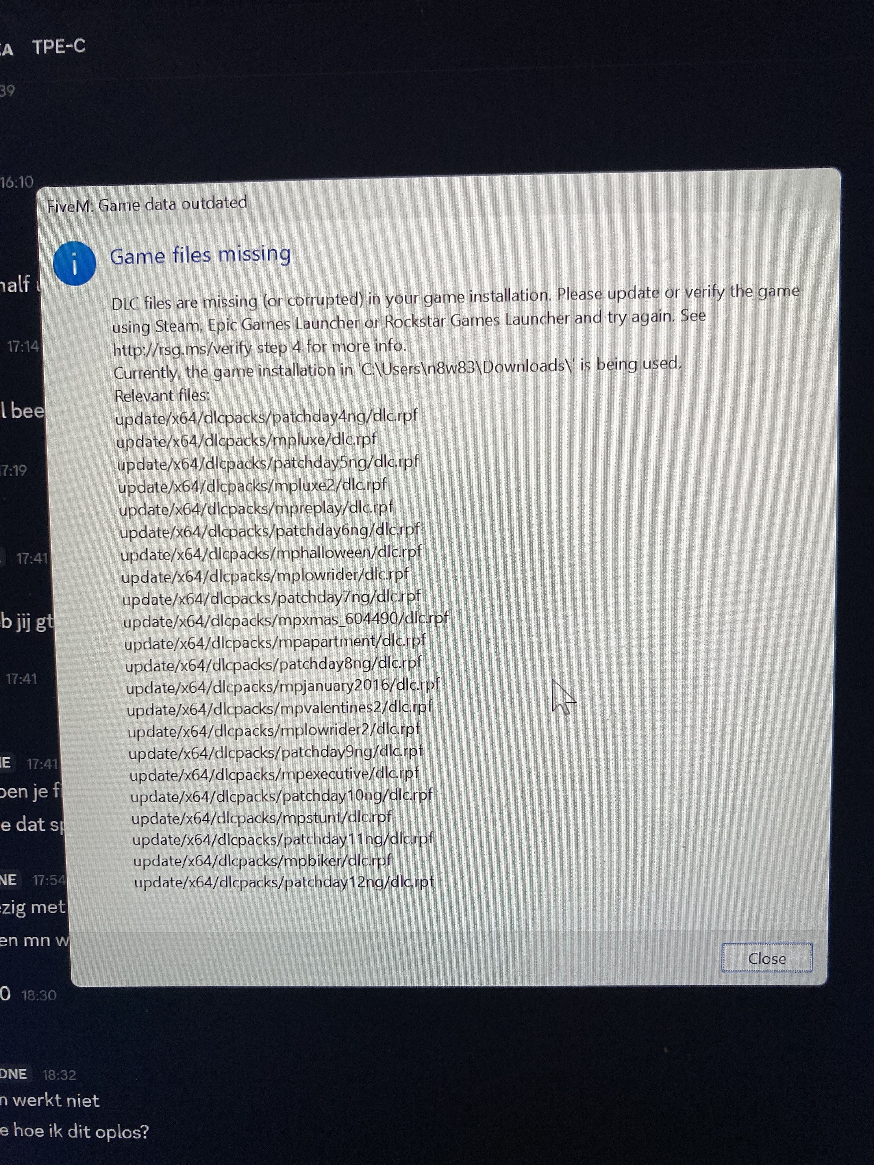 Fivem missing files issue - FiveM Client Support - Cfx.re Community