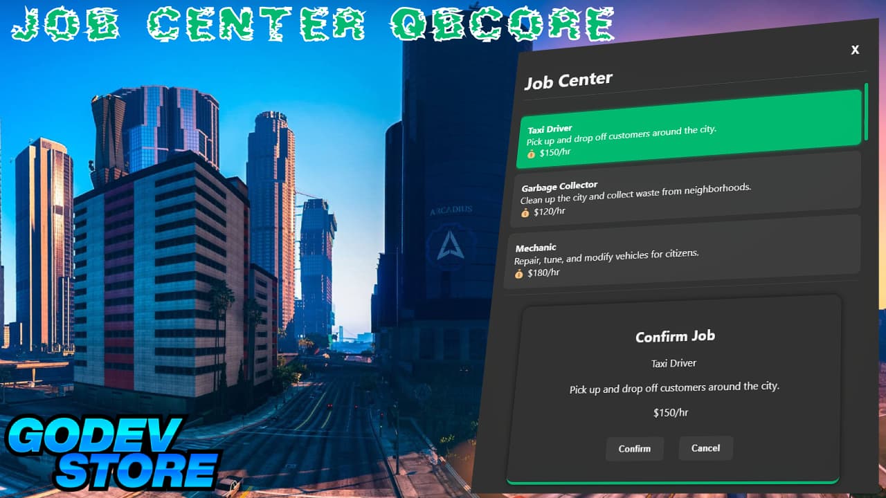 [PAID] QBCore Job Center - FiveM Releases - Cfx.re Community