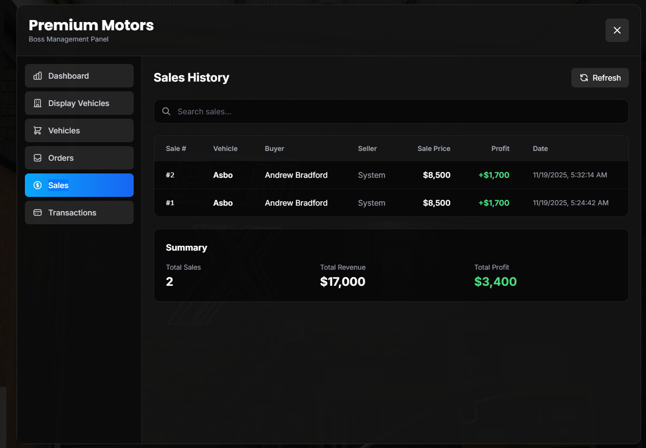 [NEW] Advanced VehicleShop with Discord Integration, Theme ...