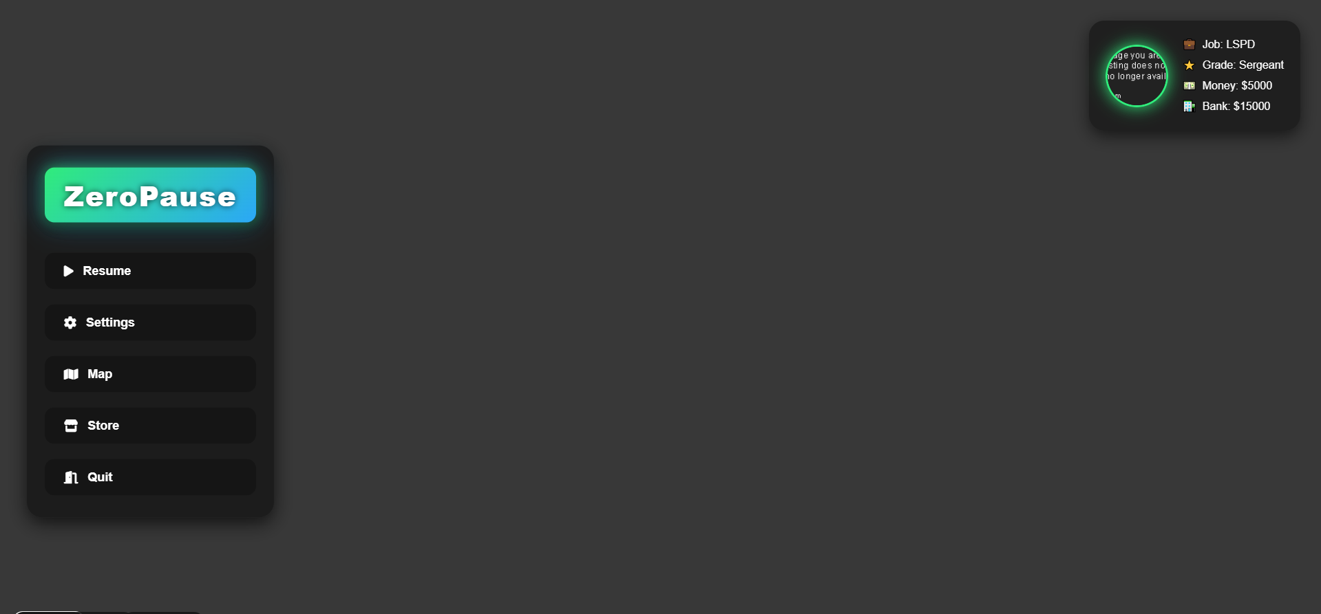 [PAID] ZeroGravity - PauseMenu - FiveM Releases - Cfx.re Community