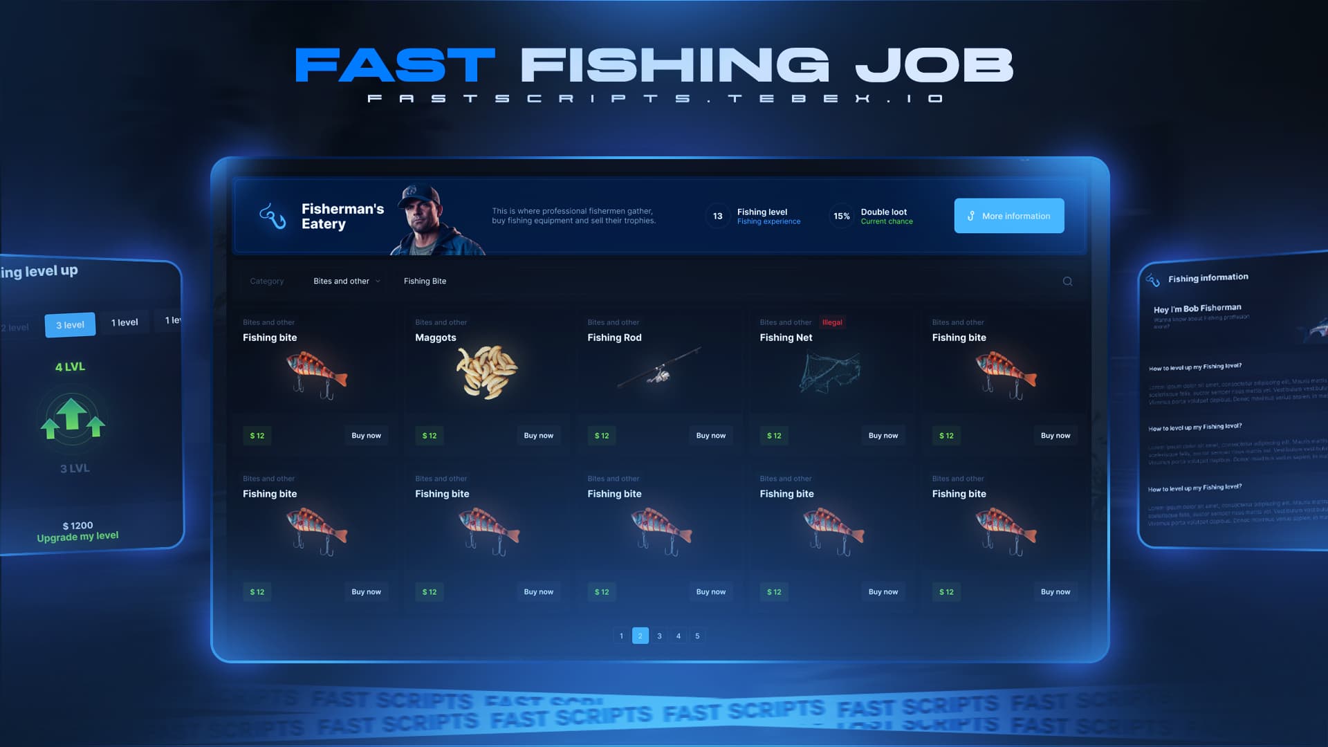 Fast Scripts Advanced Fishing Job FiveM [ESX / QBCore / QBox] - FiveM Releases - Cfx.re Community