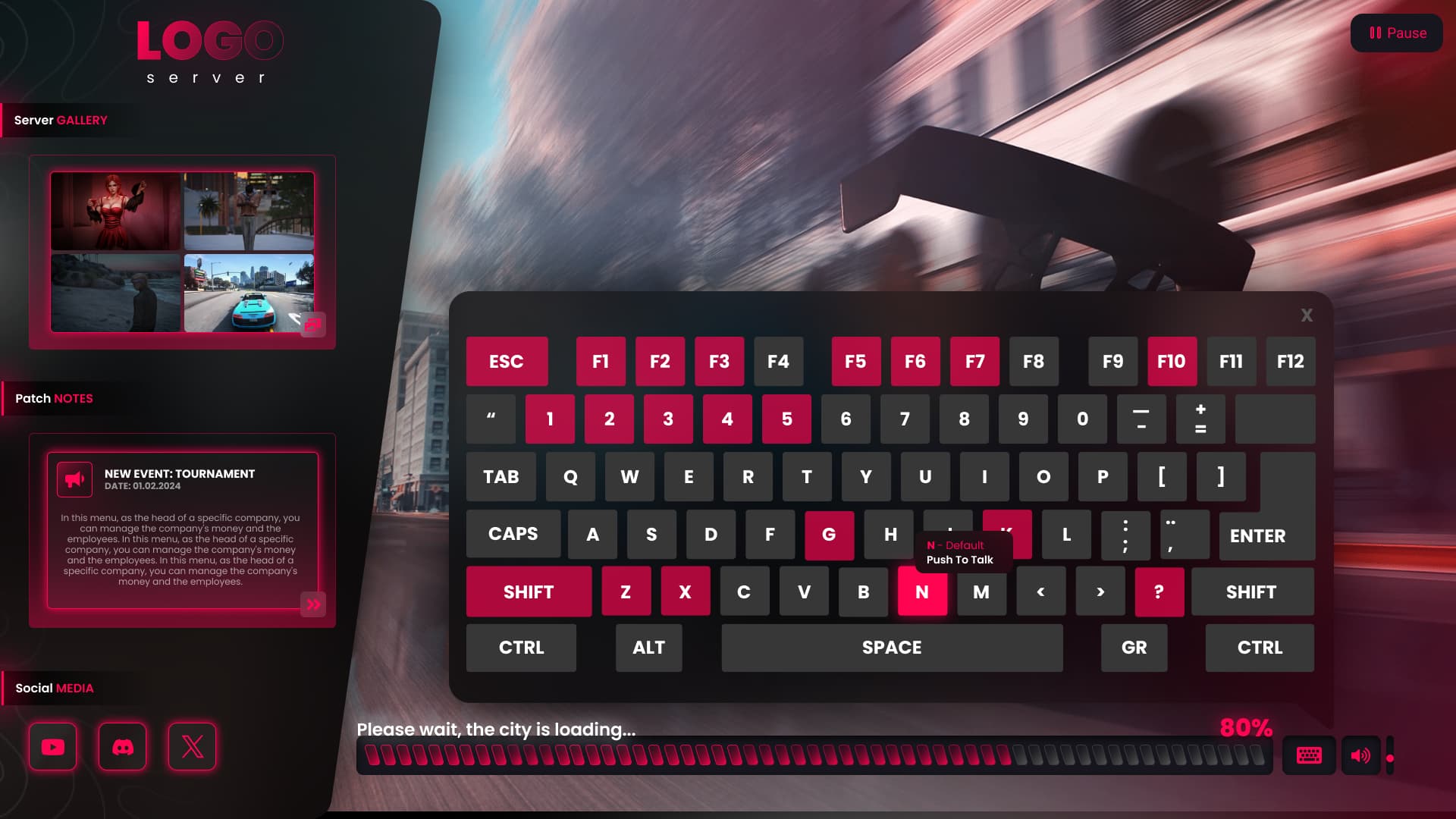 [PAID][STANDALONE] Neon Loading Screen with Video, Main Keys, Social ...
