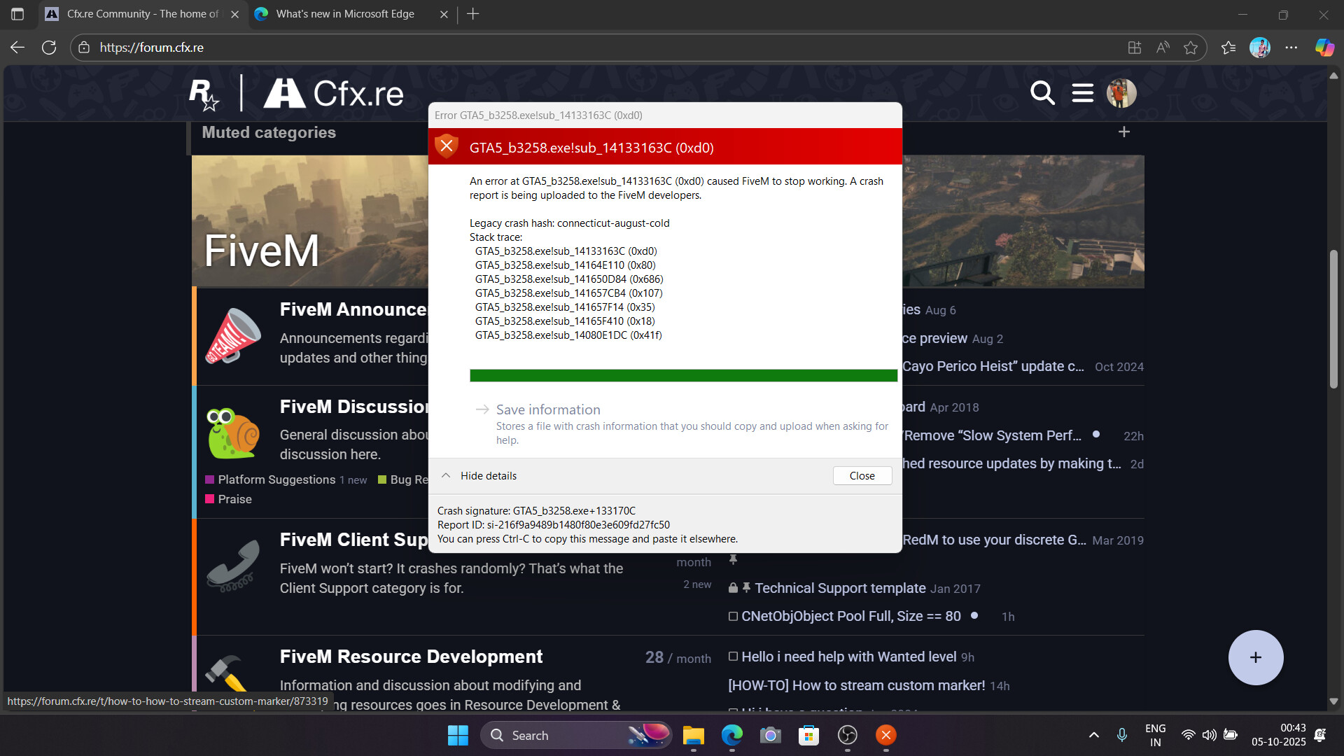 fiveM crashes when ever mission fails and restarting mission. - FiveM ...