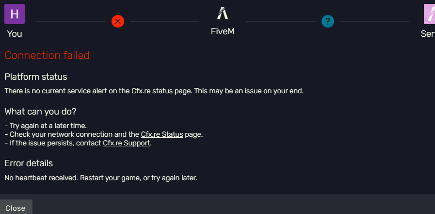 Same error message every time - FiveM Discussion - Cfx.re Community