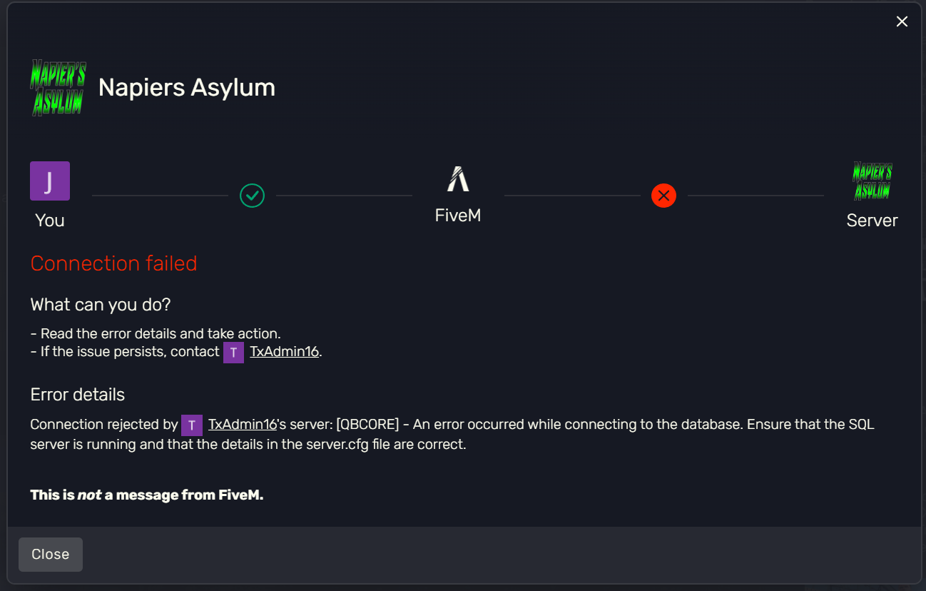 Server crash and wont restart - FiveM Client Support - Cfx.re Community