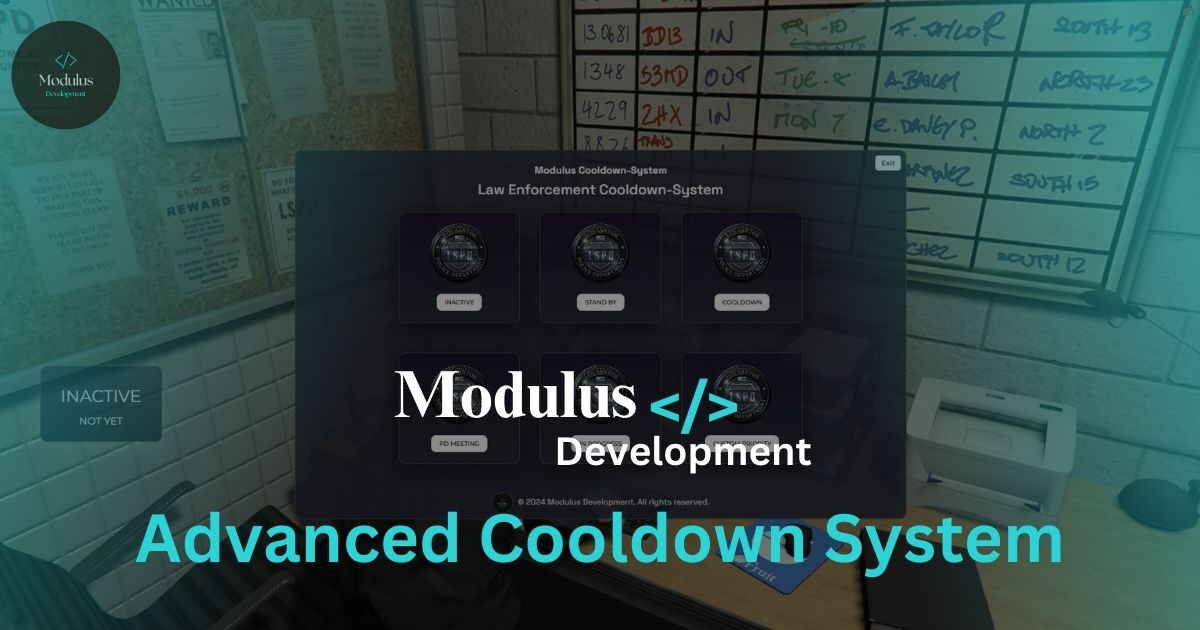[QBcore/ESX] Modulus Advanced Priority Cooldown System - FiveM Releases - Cfx.re Community
