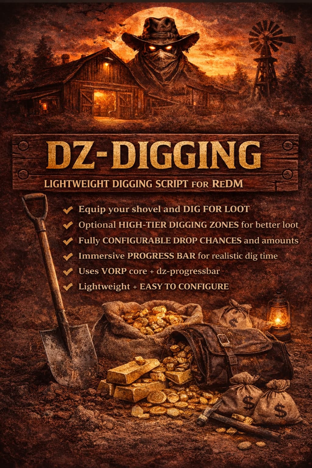 [VORP] DZ-Digging - RedM Releases - Cfx.re Community