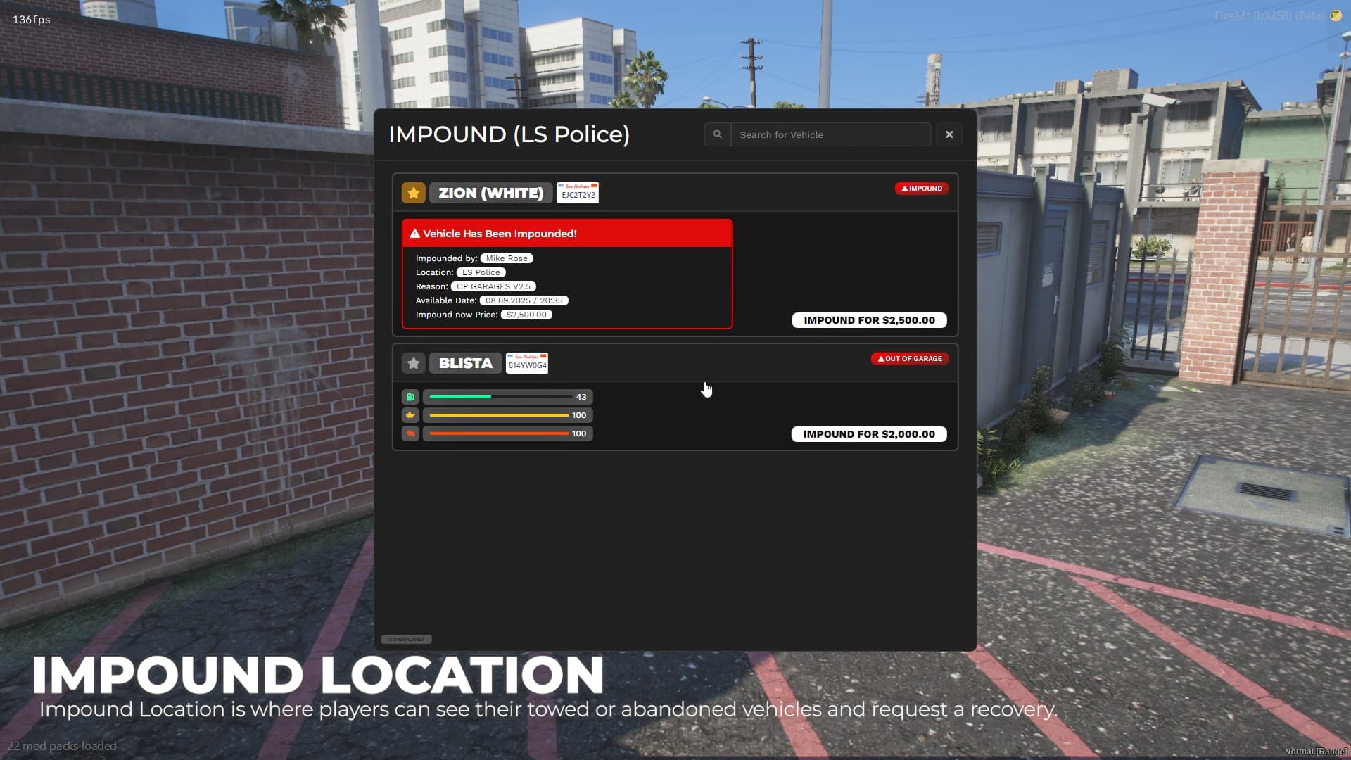 OP GARAGES V2.5 - Most advanced garage script - FiveM Releases - Cfx.re ...
