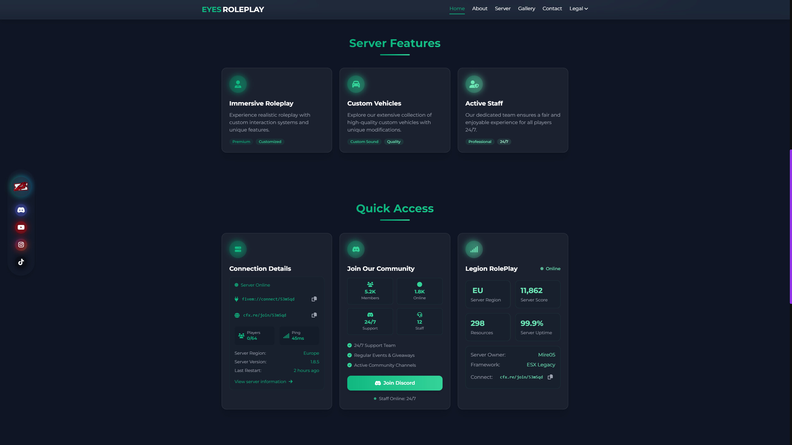 [RELEASE] Professional FiveM Server Website Template - FiveM Releases - Cfx.re Community