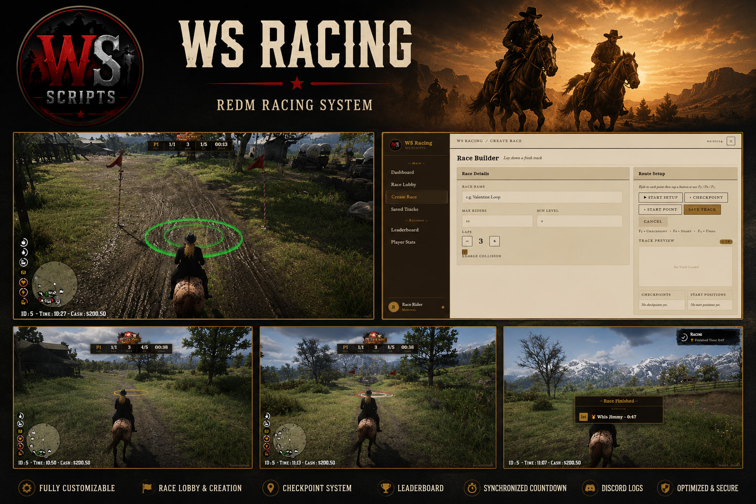 [PAID] WS Racing - Racing System for RedM RSG - RedM Releases - Cfx.re ...