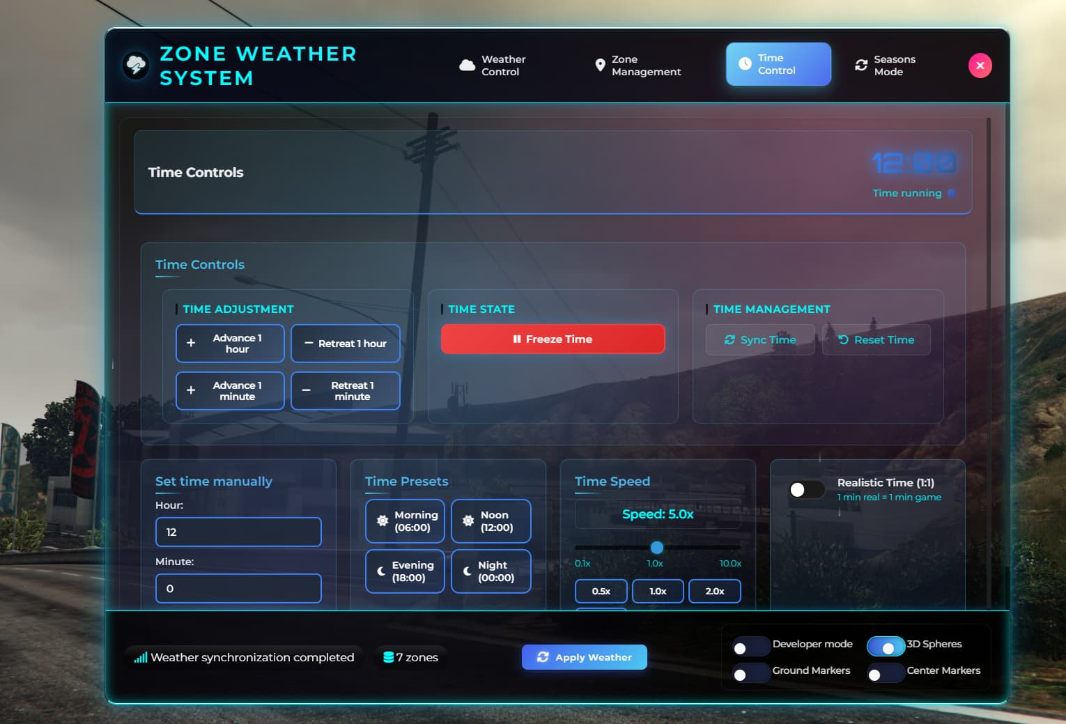 Zone Weather System v2.0 [ESX/QB/QBOX] Now with Time Control AND Season ...