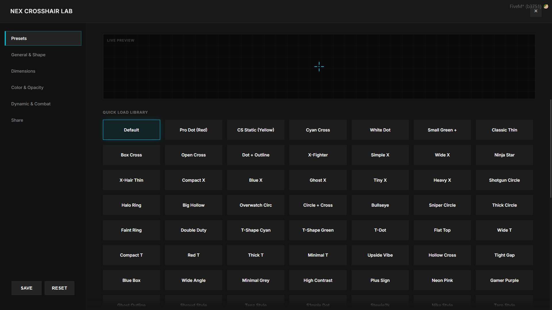 [FREE] Nex Crosshair | Advanced FiveM Crosshair System | 100 Presets ...