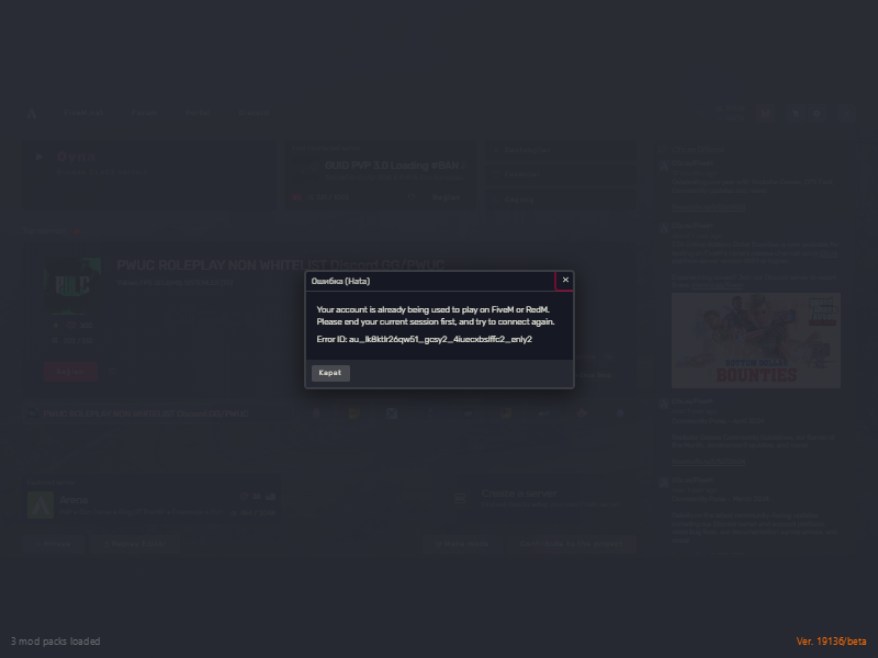 Error - FiveM Client Support - Cfx.re Community