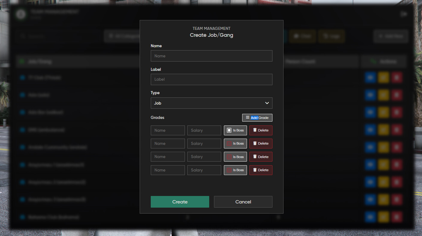 Fivem Team Management - Advanced Job/Gang/Stash Management | Easy Team ...