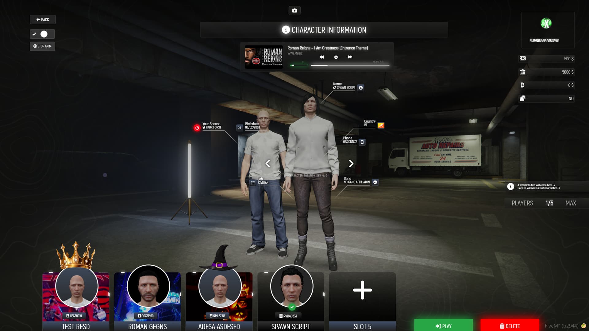 Advanced Multicharacter VIP Feature Extreme Detail - uniqers ...