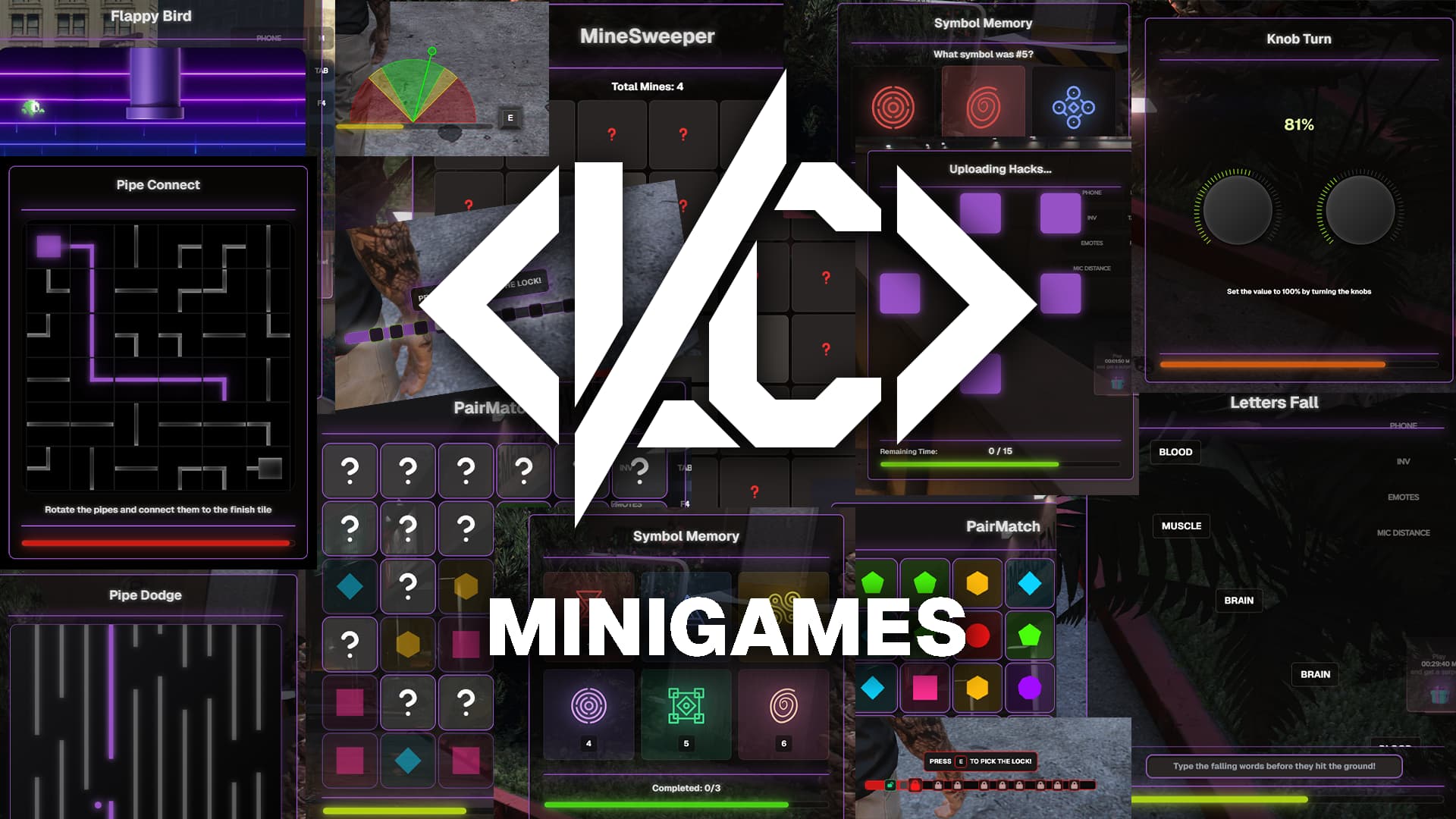 LC - Minigames | 20+ Interactive Games | Admin Panel | 0.0ms Resmon - FiveM Releases - Cfx.re ...