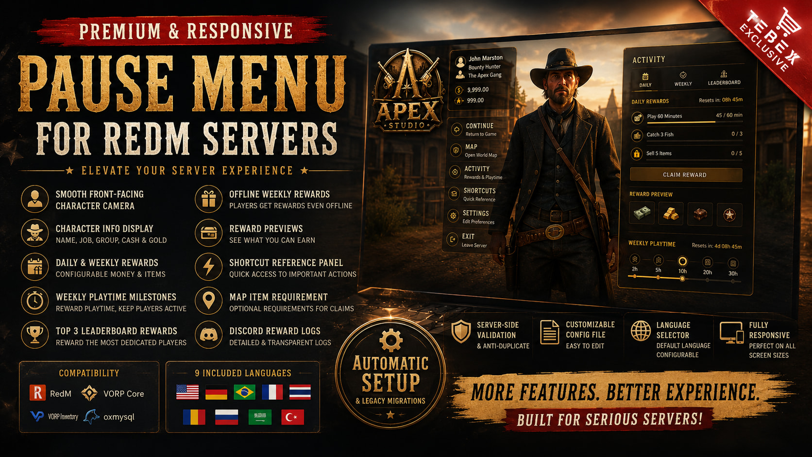 [PAID] Apex Pause Menu V1 | Rewards, Leaderboards & Activity System ...