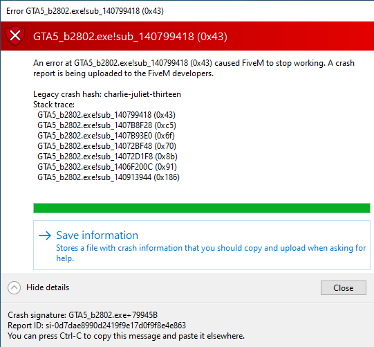 Error trying to get in the server - FiveM Client Support - Cfx.re Community