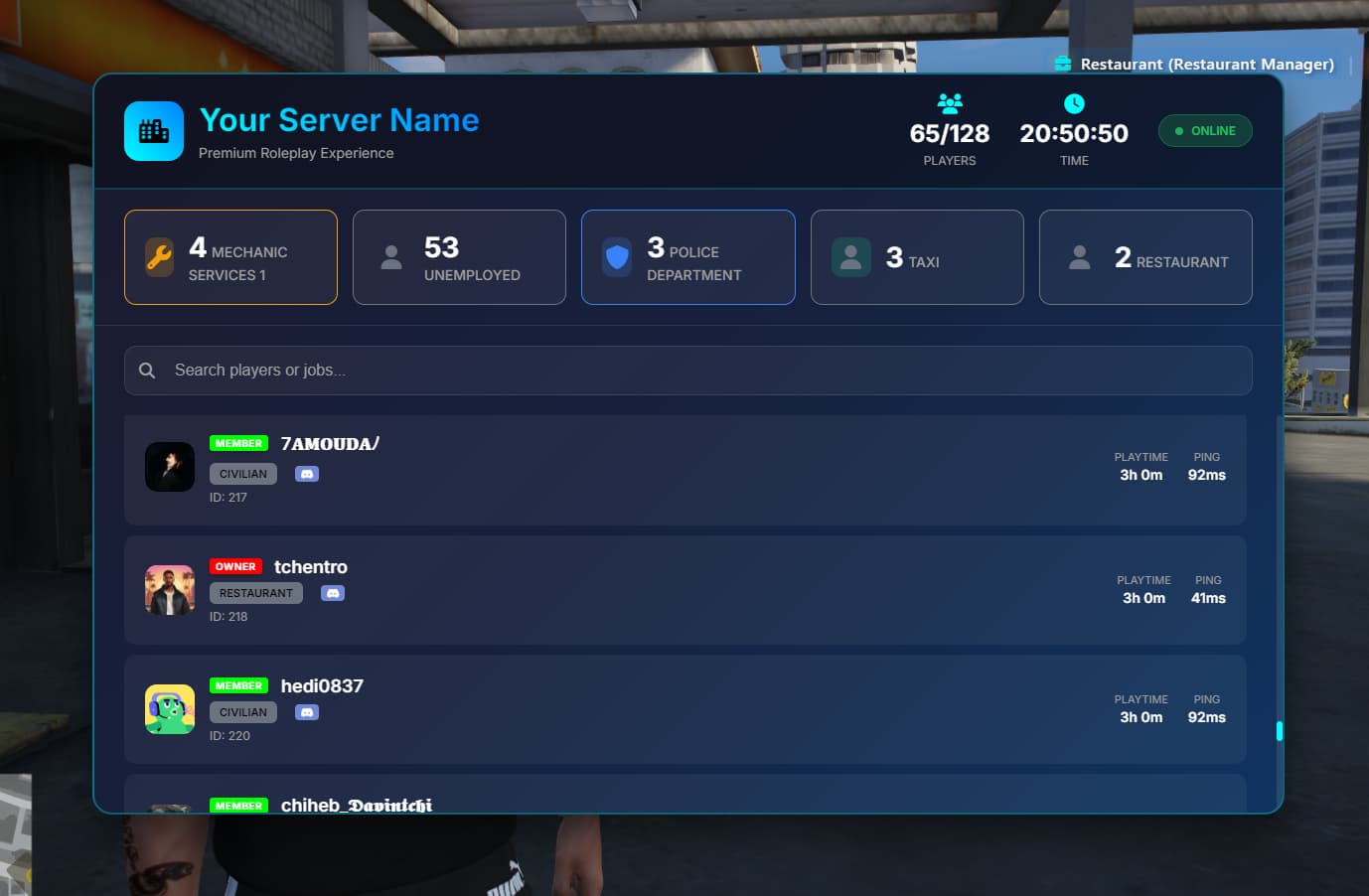 [FREE] Advanced Scoreboard System for QBCore - FiveM Releases - Cfx.re Community