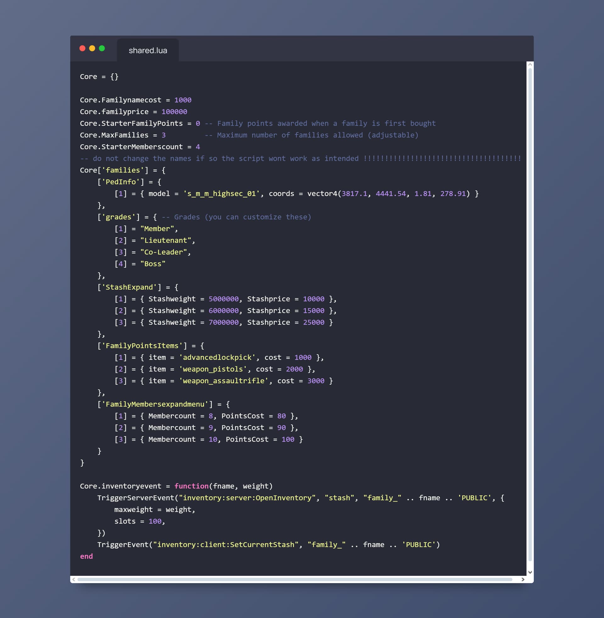 families system(create your own family) - FiveM Releases - Cfx.re Community