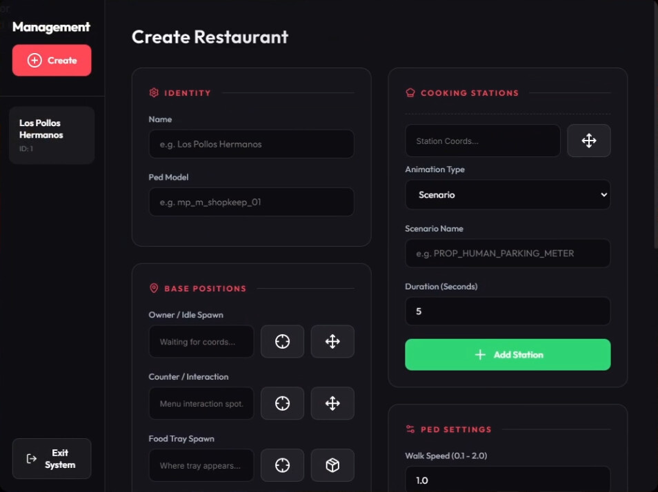 [ESX/QB] VC Restaurants Creator | Realistic restaurants creator script ...