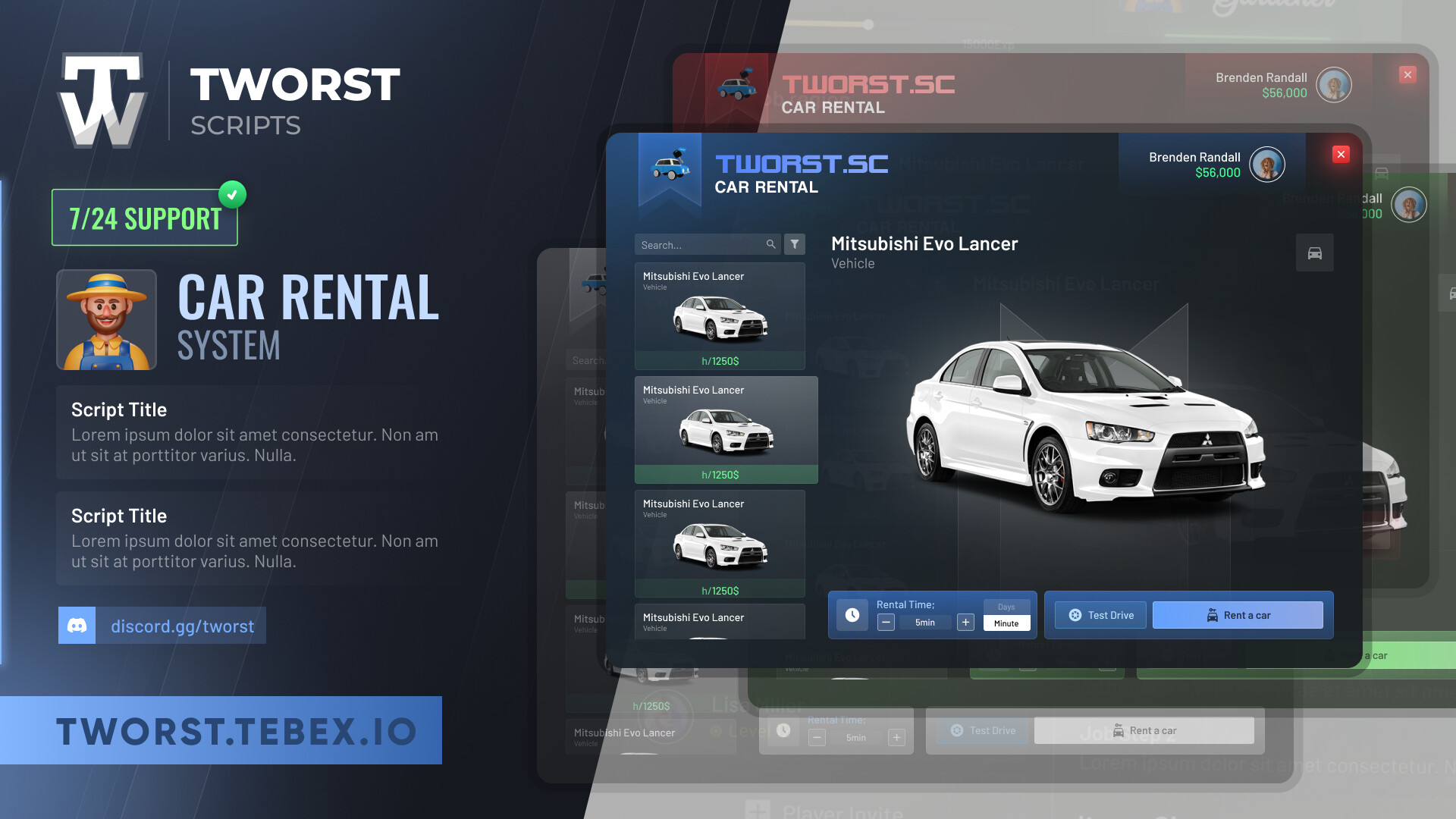 Advanced Car Rental - FiveM Releases - Cfx.re Community