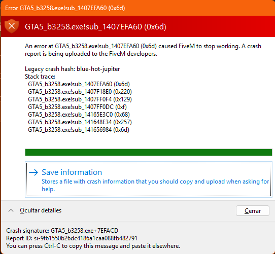 Masive crash report Fivem - FiveM Client Support - Cfx.re Community