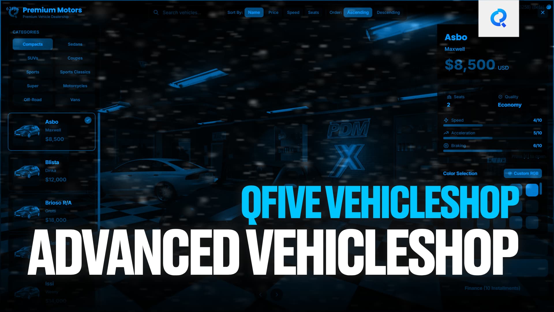 [NEW] Advanced VehicleShop with Discord Integration, Theme ...