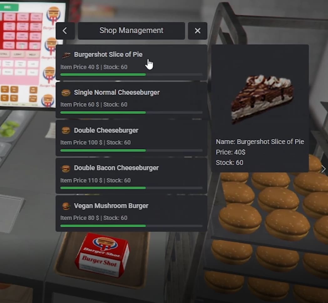 FIveM BurgerShot Script V2 | Advanced BurgerShot 2025 | ESX, QBCore ...