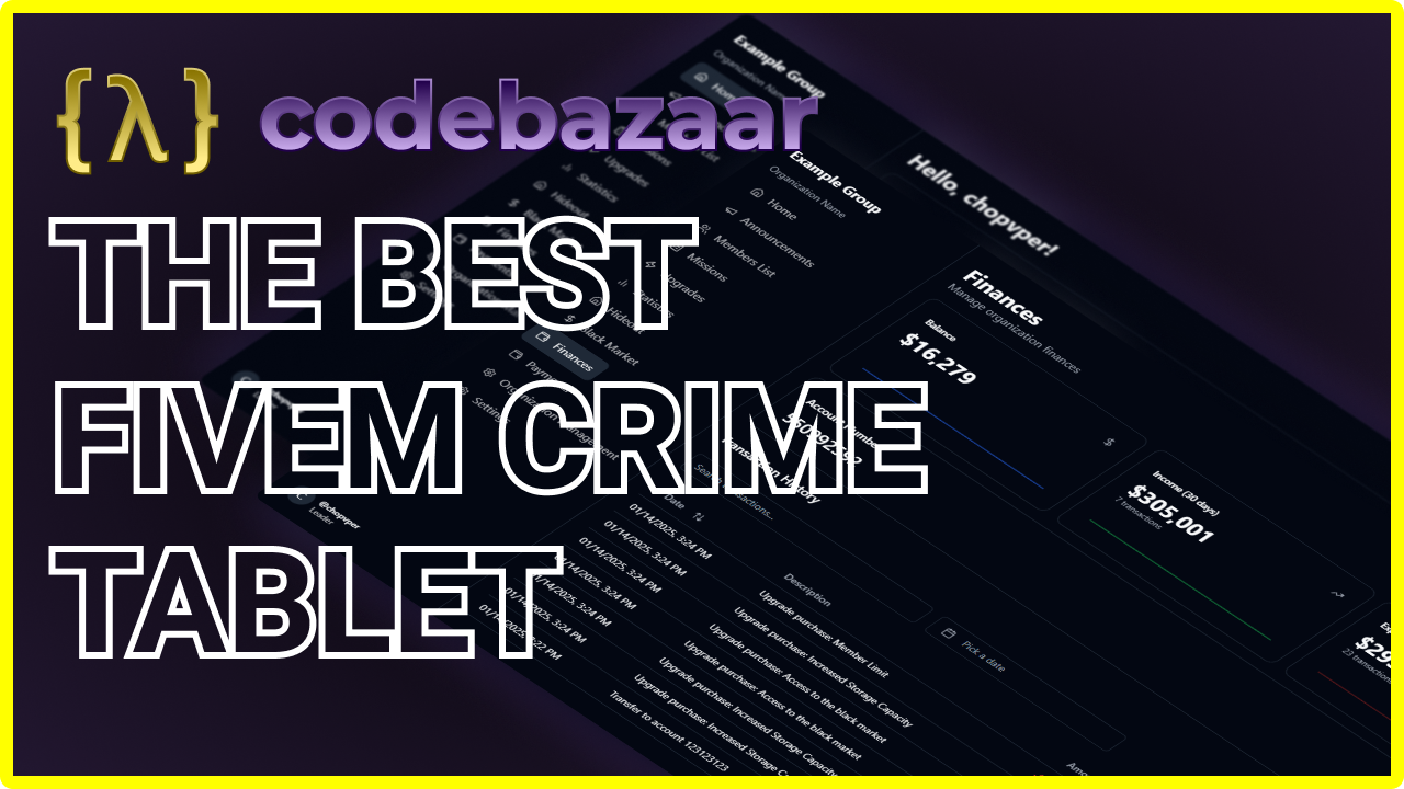 [ESX/QBOX] v1.0 Advanced Crime Tablet MDT with DUI + Hideout System ...