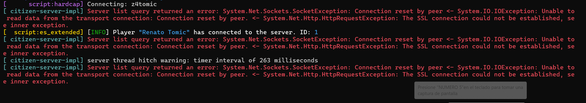 error server fivem citizen-server-impl - Server Discussion - Cfx.re Community
