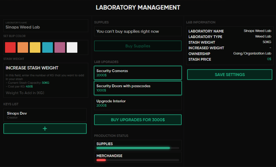 Most Realistic Drug Laboratory System With Modern Ui The Only Script Most Realistic Drug Laboratory System With Modern Ui The Only Script