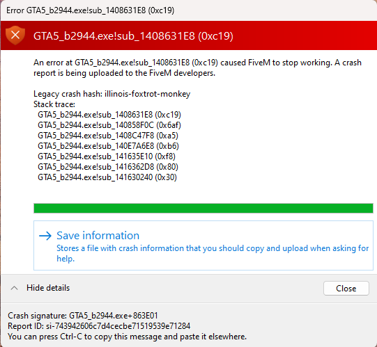 Fivem crash - FiveM Client Support - Cfx.re Community