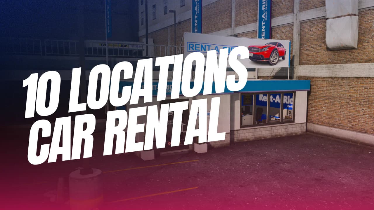 10 Locations Car Rental + Script - MLO - FiveM Releases - Cfx.re Community