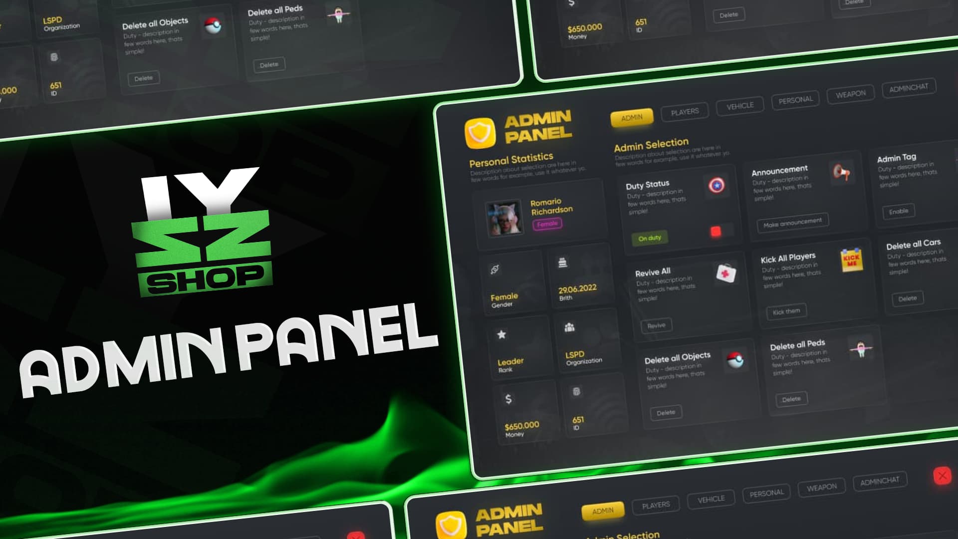 Advanced ADMIN MENU [ESX / QB CORE] - FiveM Releases - Cfx.re Community
